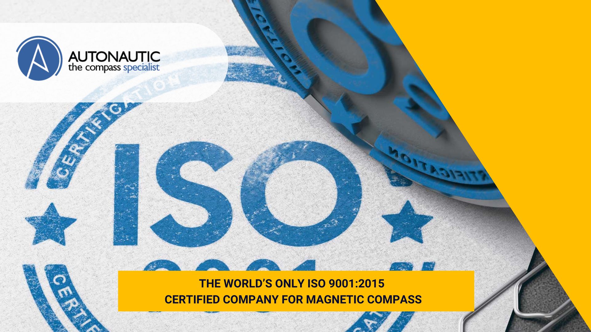 The World’s Only ISO 9001:2015 Certified Company - Autonautic Instrumental